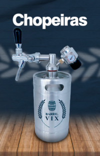 Barril Vix – Acessórios para Chopp , copos termicos, ccapsulas de CO2