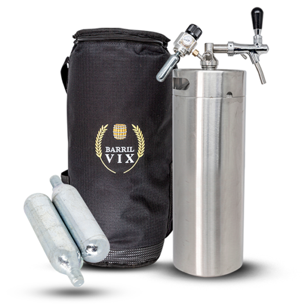 Combo Chopeira de 10L + Mochila Térmica + 20 Cápsulas de CO2 – Barril Vix