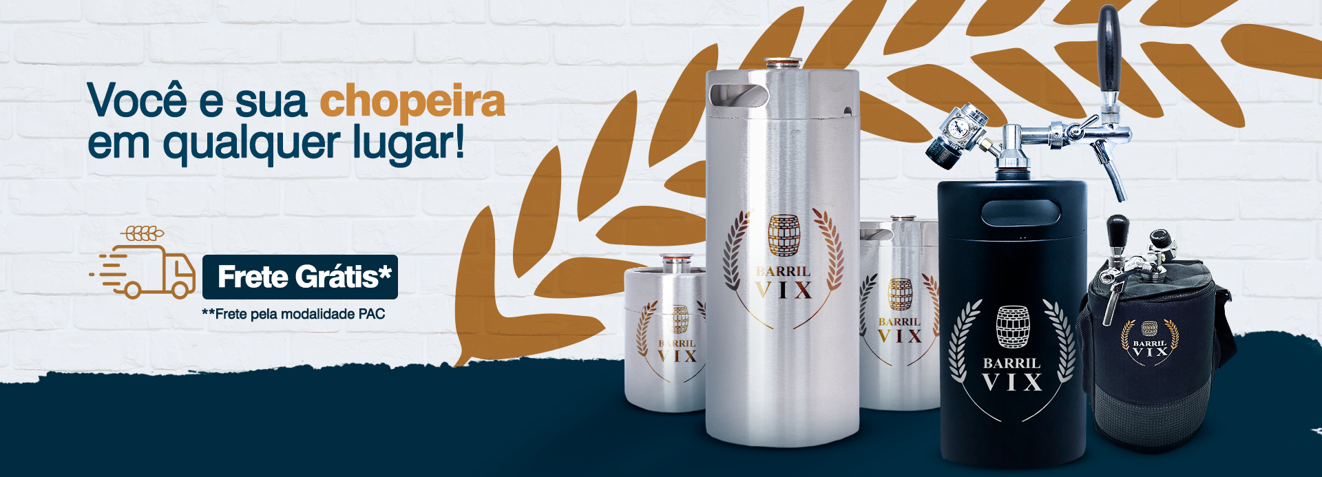 Barril Vix – Acessórios para Chopp , copos termicos, ccapsulas de CO2